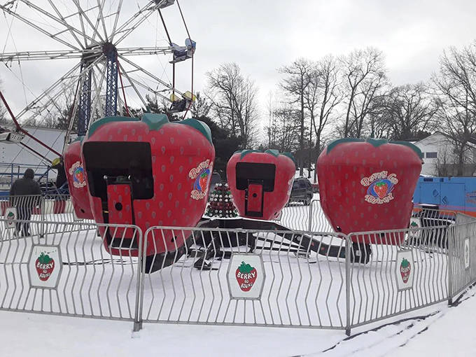 Gliding across natural ice under open skies beats any mall rink – just look at that perfect Michigan winter backdrop!