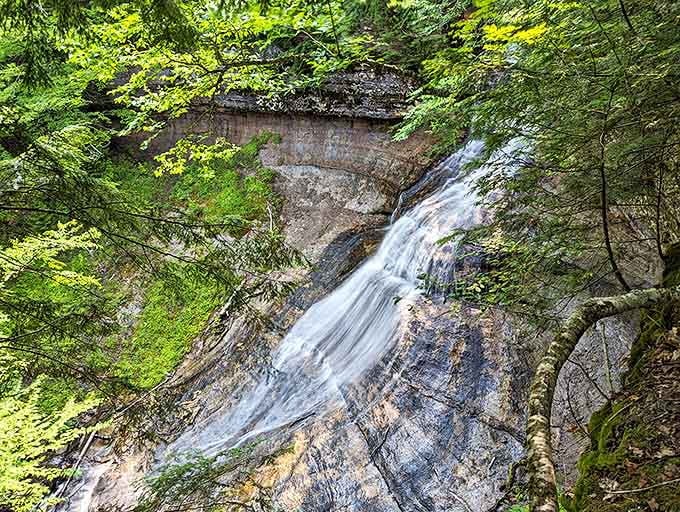 Chapel Falls cascades over ancient rock in a hypnotic display, nature's version of meditation with background music included.