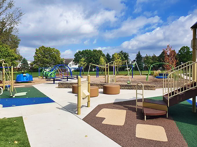 Huizenga Park offers a perfect family playground where laughter echoes across modern equipment and thoughtfully designed spaces for all ages.