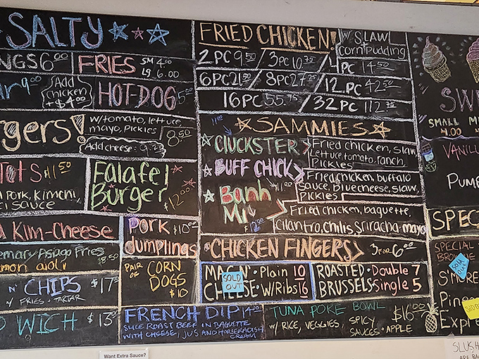 Decision paralysis has never been so delicious&mdash;the extensive menu features everything from fried chicken to kimchi dumplings alongside legendary creemees.