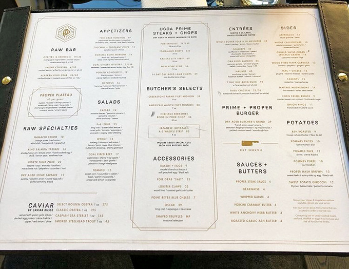 A single page holds endless possibilities &ndash; from raw bar treasures to butcher's selects, each option more tempting than the last.