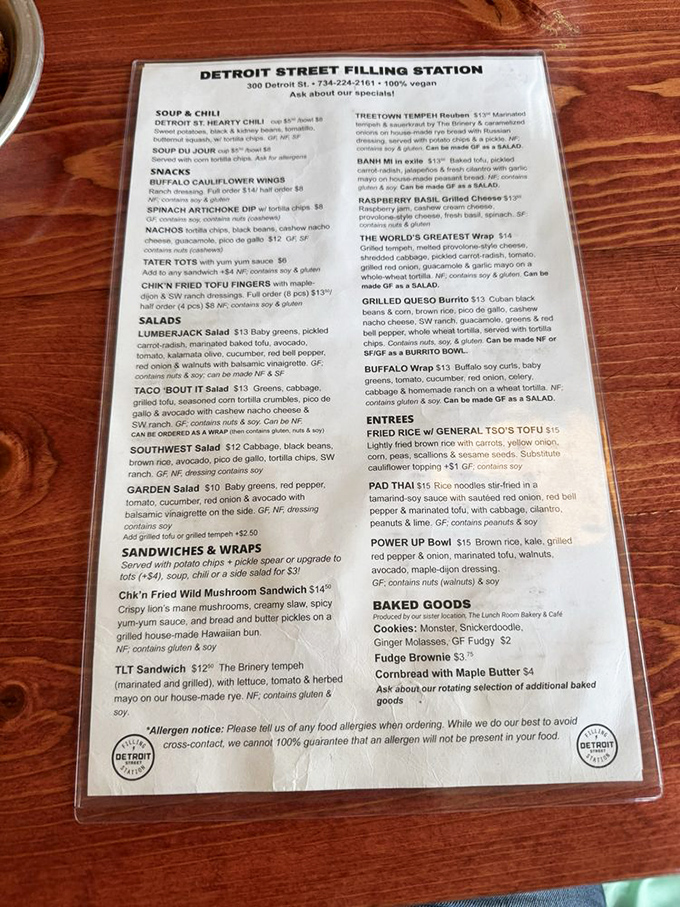The comprehensive menu reads like a comfort food greatest hits album &ndash; except every delicious item is 100% plant-based, from Buffalo wings to grilled "cheese."