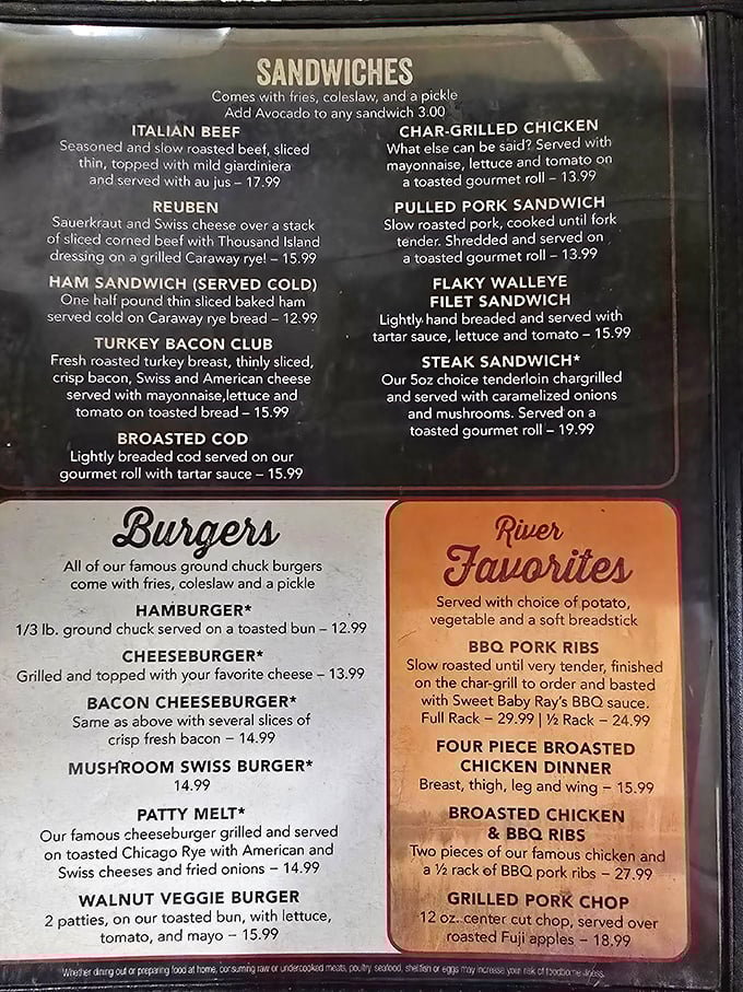 The menu reads like a greatest hits album of Midwest favorites &ndash; from hearty sandwiches to burgers that require a strategic eating plan.