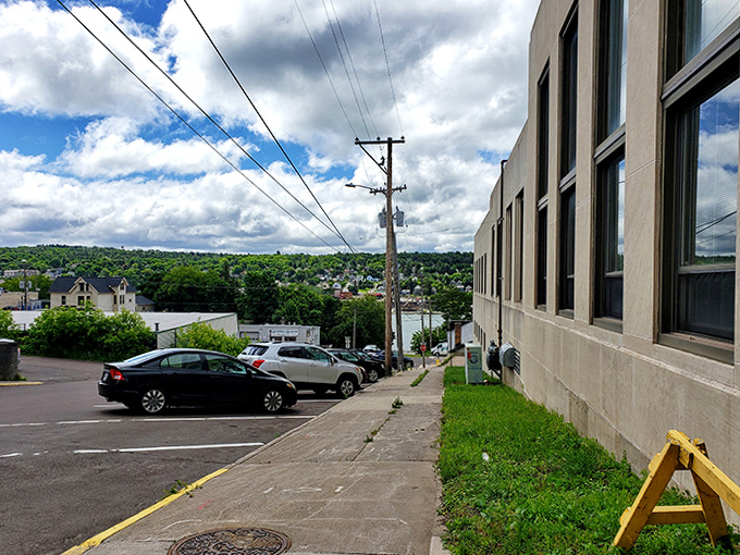 Steep streets wind through Hancock's hillside neighborhoods, offering glimpses of Lake Superior in the distance and architectural touches that whisper of Finnish roots.