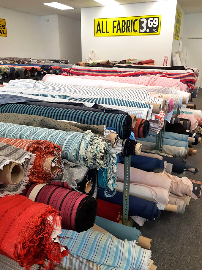 Every bolt tells a story waiting to be stitched &ndash; from delicate florals to bold geometrics, the variety here would make even the most seasoned seamstress swoon.