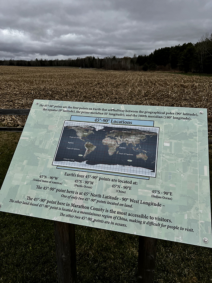 Four points on Earth share these coordinates, but only one lets you visit without a boat or mountain climbing gear.