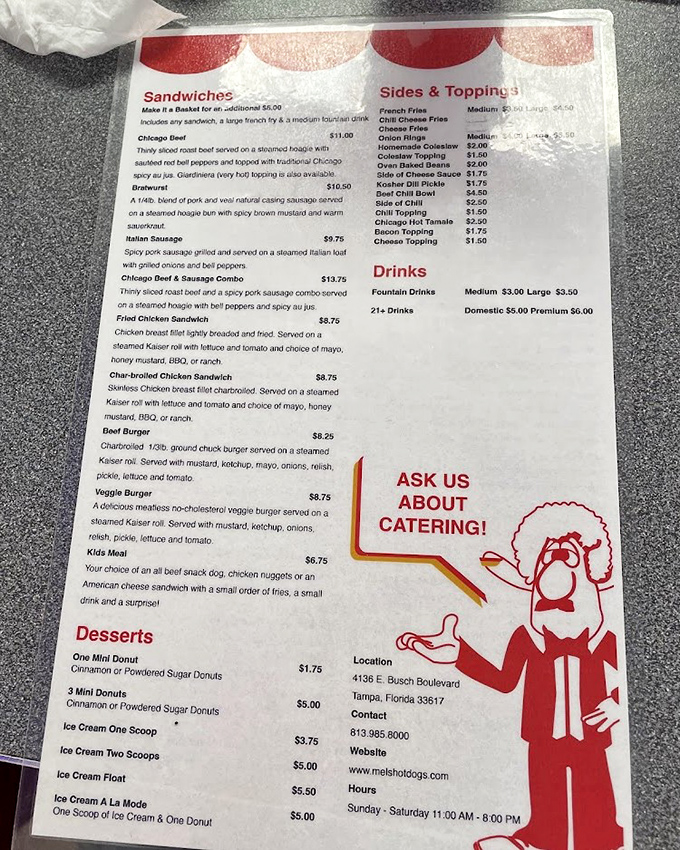 A menu that doesn't need fancy fonts or pretentious descriptions&mdash;just honest food that's been making Tampa residents smile since before Instagram made food famous.