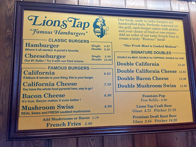 Simple menu, extraordinary results. Lion's Tap proves you don't need endless options when you've perfected the classics.