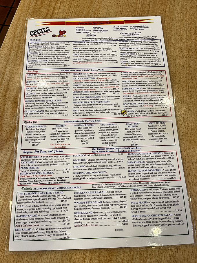 Cecil's menu reads like a delicious novel &ndash; extensive enough to require reading glasses and possibly a short break halfway through.