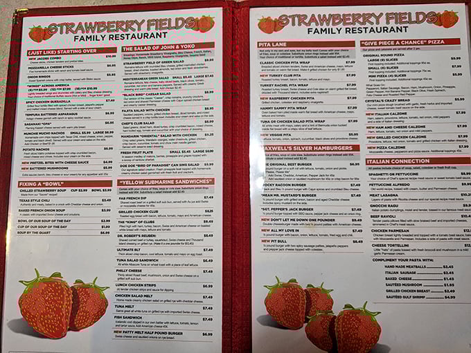 Menu: A culinary playlist of Beatles-inspired dishes awaits, from breakfast classics to hearty dinners, each cleverly named to make fans smile between bites.