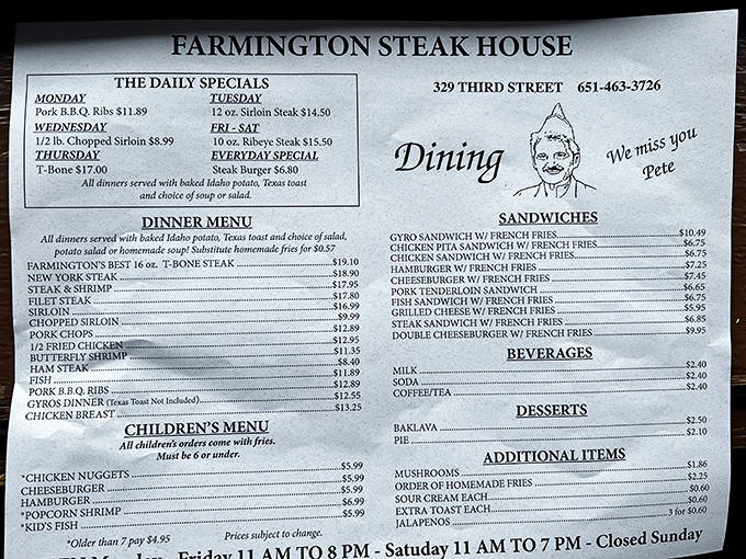 This isn't a novel, it's a love letter to meat &ndash; daily specials that make regulars schedule their entire week around which day to visit.