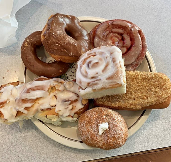 This isn't just a plate of pastries &ndash; it's a committee meeting of happiness representatives, each one campaigning for your taste buds' vote.