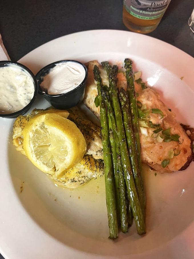 This broiled walleye might make you consider moving to Wisconsin &ndash; perfectly seasoned, flaky fish paired with bright asparagus and lemon for a taste of lake country.