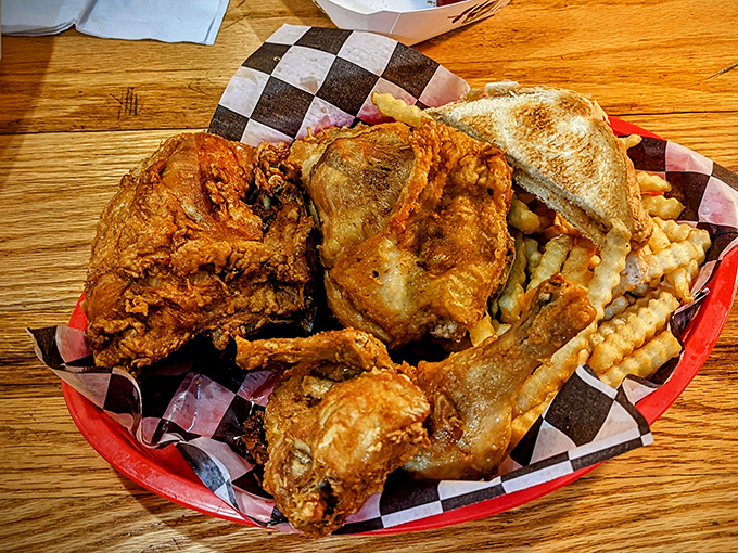 Golden, crispy perfection on a plate &ndash; each piece of chicken tells the story of decades of cooking expertise and carefully guarded secrets.