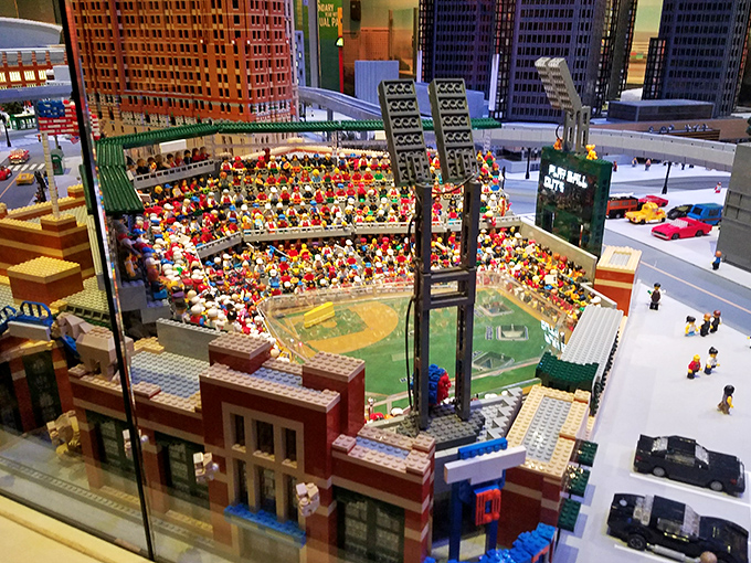 Take me out to the ball game! This miniature stadium captures America's pastime with thousands of tiny spectator minifigures.