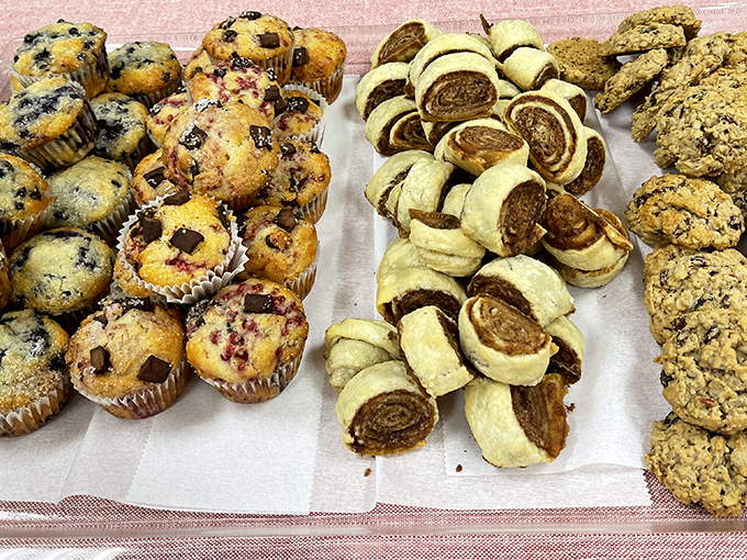 A baker's symphony of textures and flavors &ndash; blueberry muffins bursting with Maine berries alongside cinnamon rolls and cookies that would make grandma jealous.
