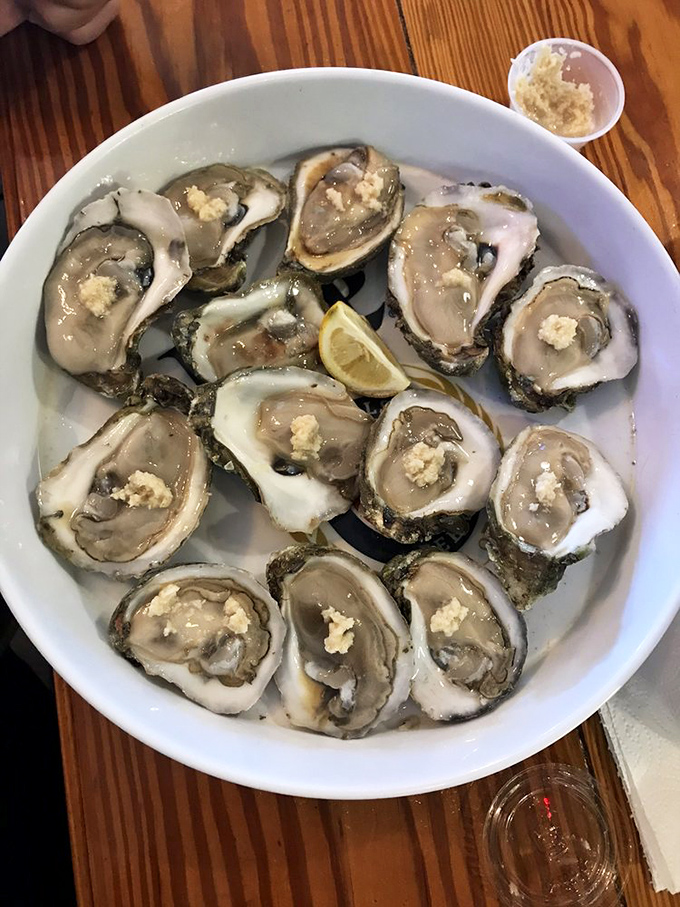 Apalachicola oysters arrive plump and glistening, their briny sweetness a perfect distillation of the Gulf waters they came from just hours ago.