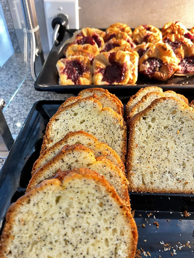 These pastries aren't just baked, they're crafted with the kind of precision that makes you feel guilty taking a bite. Almost.