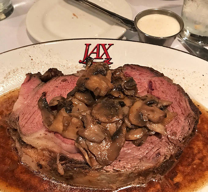 This isn't just prime rib &ndash; it's a masterpiece of meat, crowned with saut&eacute;ed mushrooms and served with a side of "where have you been all my life?"
