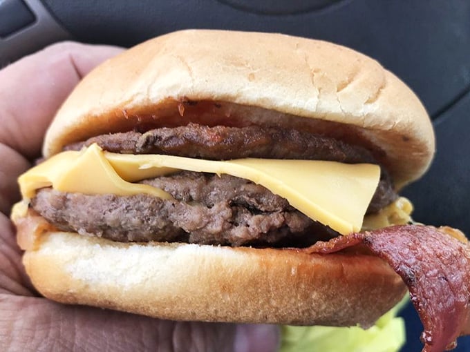 Triple cheeseburger with bacon: because life's too short for single patties and modest dreams.