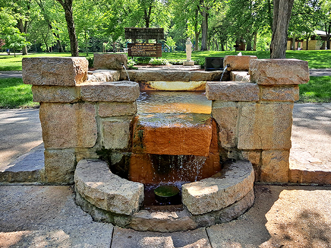 This isn't just any fountain &ndash; it's a modern tribute to the mineral springs that put Owatonna on the map centuries ago.