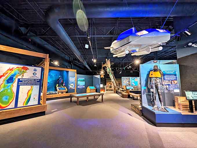 Inside the museum, exhibits blend modern presentation with authentic artifacts, creating an experience that's both educational and genuinely entertaining for all ages.