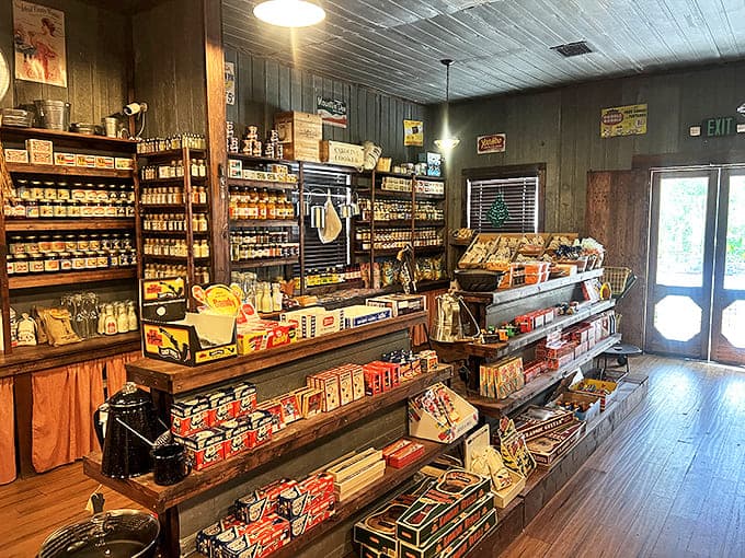 The general store's shelves overflow with products that tell stories &ndash; each label and package a small museum exhibit of American consumer history.