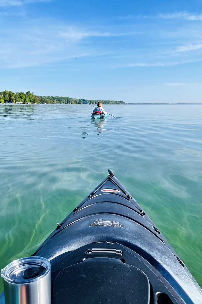 Adventure awaits with every paddle stroke across Elk Lake's Caribbean-blue waters &ndash; no passport required!