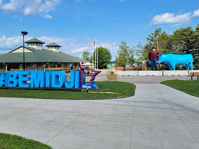 The iconic statues create a perfect photo backdrop, where families have been saying "cheese" since before selfies were invented.