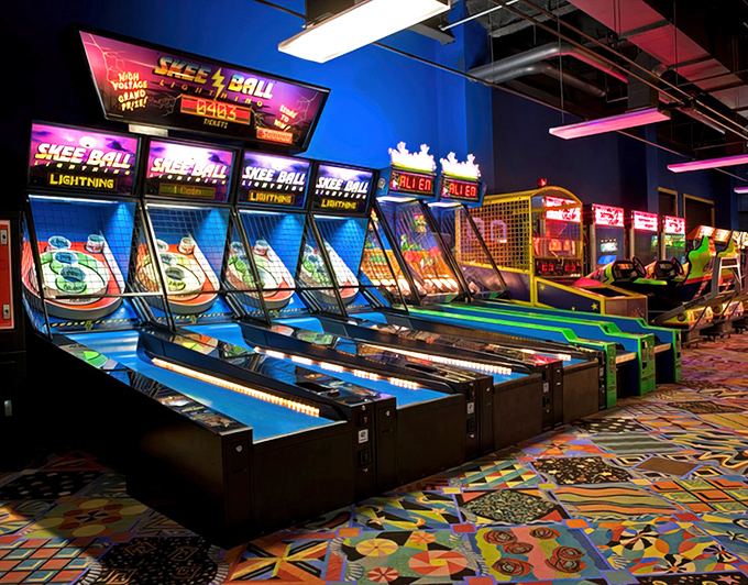 Skee-ball heaven awaits the pruney-fingered crowd, where tickets earned might just score that oversized stuffed animal nobody has room for at home.