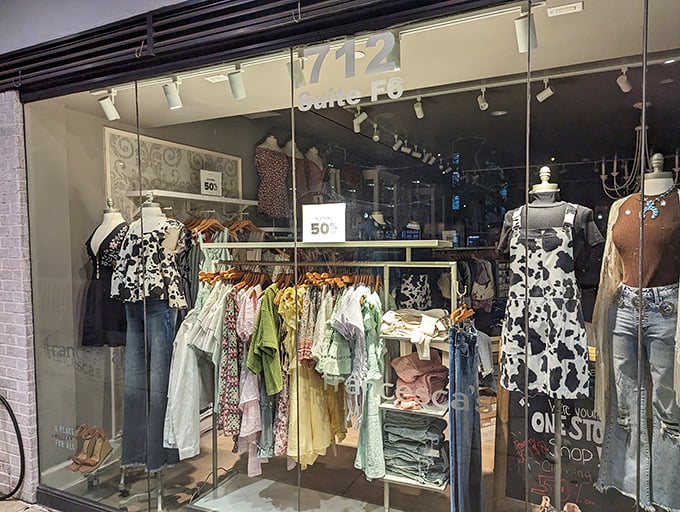 Racks of carefully curated fashion treasures await at local boutiques, where finding that perfect outfit feels less like shopping and more like destiny.