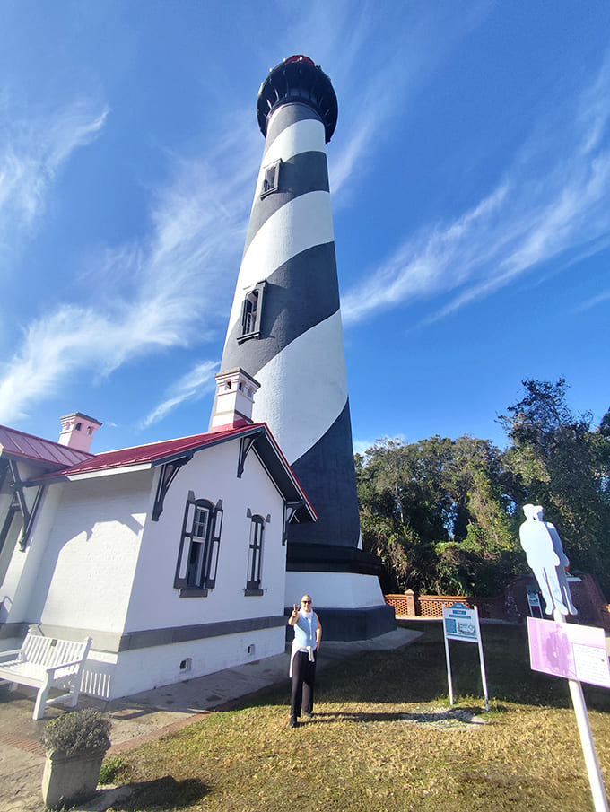 The St. Augustine Light's black and white spiral makes it one of Florida's most recognizable and photographed landmarks.