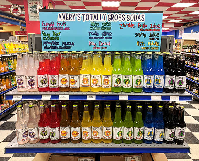 Avery's "Totally Gross Sodas" dares you with flavors like "Bug Barf" and "Zombie Brain Juice" &ndash; surprisingly, they're more delicious than disgusting.