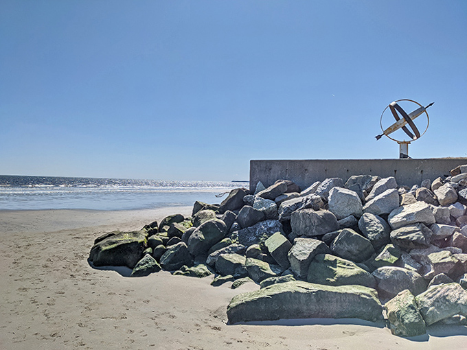 Nature's sculpture garden emerges at the shoreline, where rock formations create artistic installations no gallery could contain.