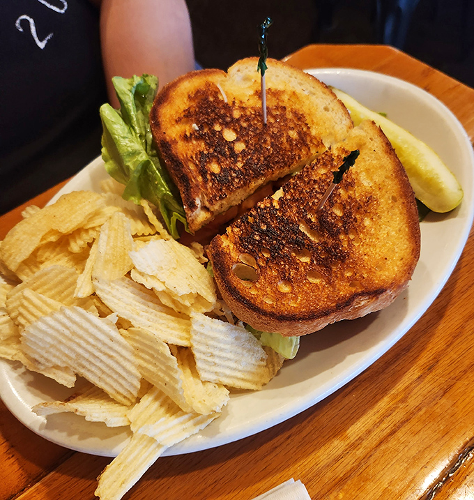 This golden-brown grilled sandwich isn't just lunch – it's comfort on a plate. The perfect crisp-to-gooey ratio that makes everything right with the world.