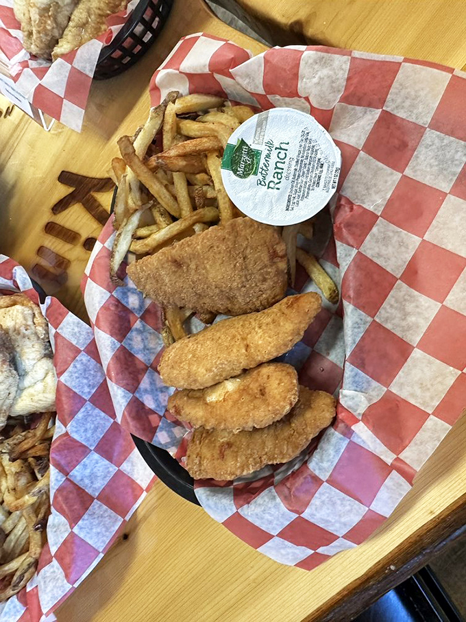 Not just an afterthought for picky eaters &ndash; these golden tenders prove King's takes every item seriously, fish or fowl.