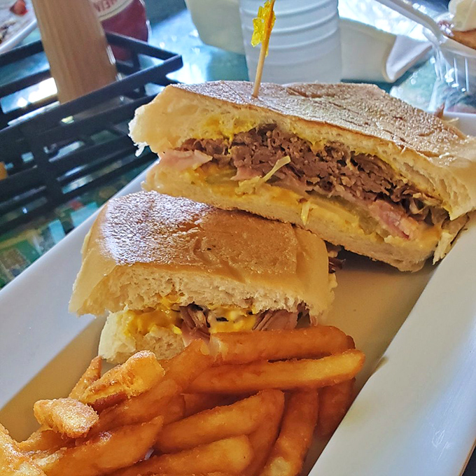 Pressed to perfection, this savory masterpiece balances tender meat and melty cheese with the structural integrity of a well-engineered bridge.