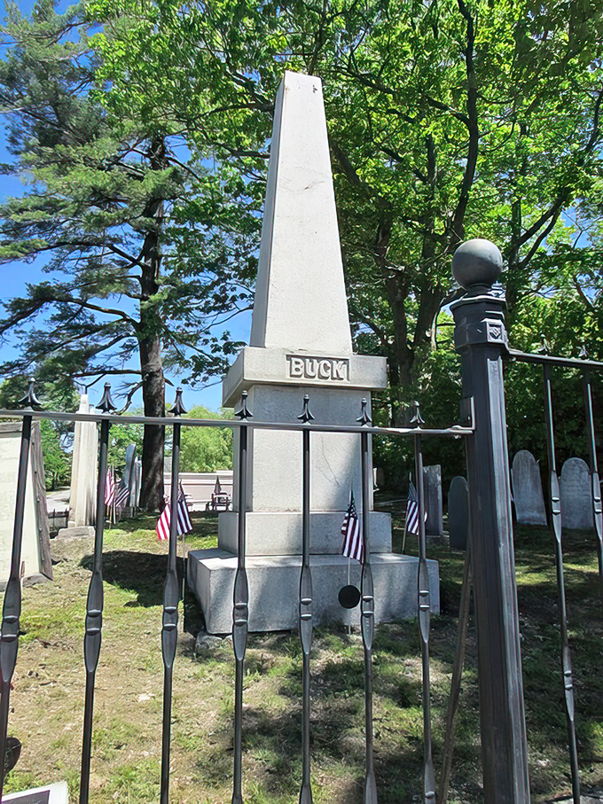 The monument's imposing presence against Maine's blue sky belies the eerie legend that draws curious visitors from across the country.