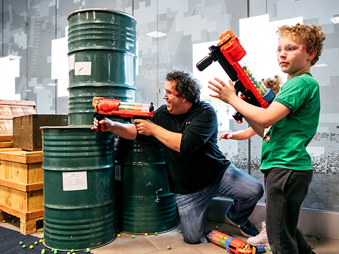 Family bonding reaches new heights when foam darts are involved &ndash; creating memories that stick better than those refrigerator magnets from vacation.