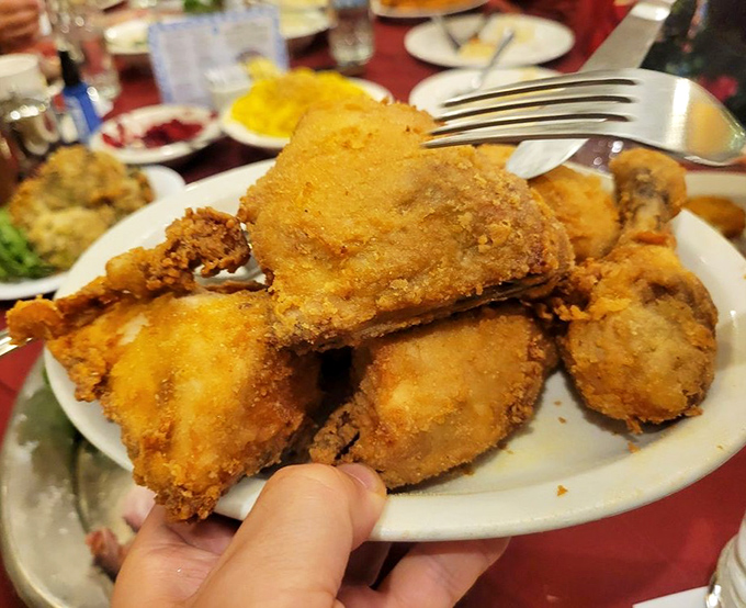 Crispy on the outside, juicy on the inside &ndash; this famous Frankenmuth chicken has converted many a diner into a devoted fan.