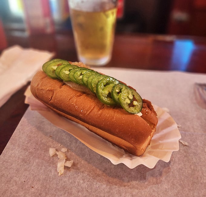 Simple perfection on a bun &ndash; this jalape&ntilde;o-topped hot dog proves that sometimes the most basic pleasures deliver the most satisfaction.