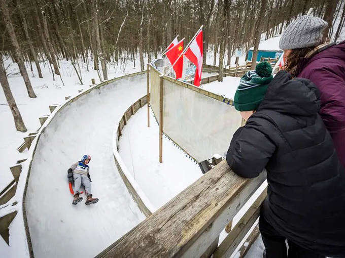 That moment of pure exhilaration as gravity becomes your best friend and the luge track your personal roller coaster.