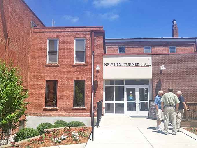 New Ulm Turner Hall stands as a living monument to German cultural heritage, where gymnastics and schnitzel have coexisted for generations.