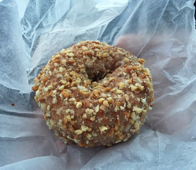 The peanut donut at The Telway proves that sometimes the simplest pleasures are the most satisfying. Crunchy coating, soft interior &ndash; breakfast nirvana.