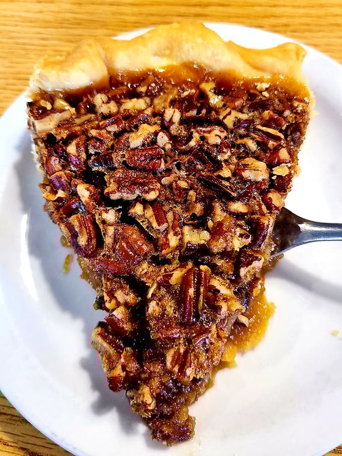 Pecan pie perfection&mdash;each nut precisely placed in a caramel symphony so good it might make a grown adult weep with joy.