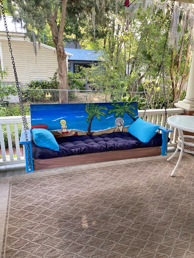 The porch swing bed combines childlike joy with grown-up comfort &ndash; naptime has never looked so inviting.