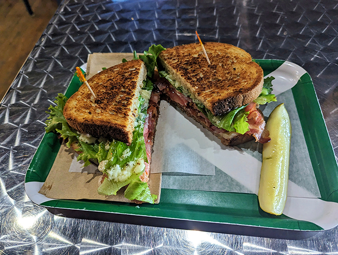 The Buick City BLT: Where bacon doesn't just participate&mdash;it dominates in crispy, smoky abundance, making you question if all other BLTs were just practice runs.