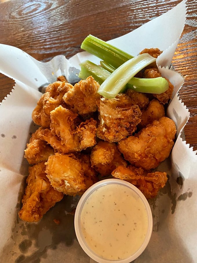 Who needs chicken? These vegan wings deliver crispy, saucy satisfaction with celery sticks and dipping sauce that would convert even dedicated carnivores.
