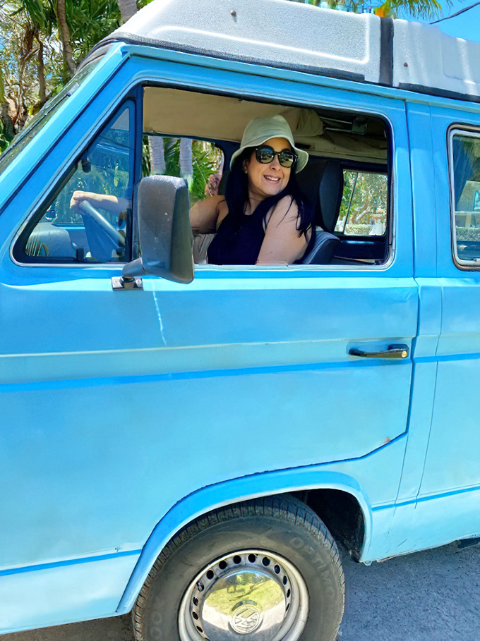 Behind the wheel of this classic blue beauty, every traveler becomes part of a decades-long tradition of freedom-seeking adventurers.