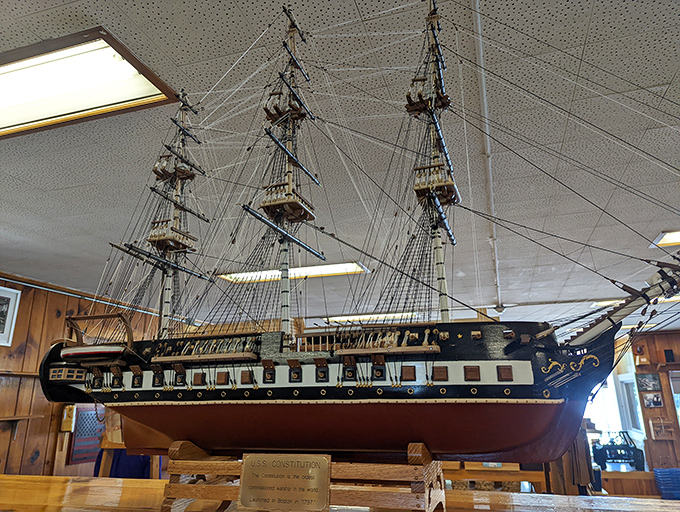 Naval history comes alive in miniature &ndash; each tiny detail on this warship model represents hours of painstaking work and remarkable patience.